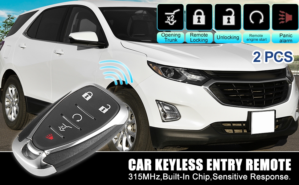 Amazon.com: X AUTOHAUX 2pcs 5 Button 315MHz HYQ4AA SUV Keyless Entry ...