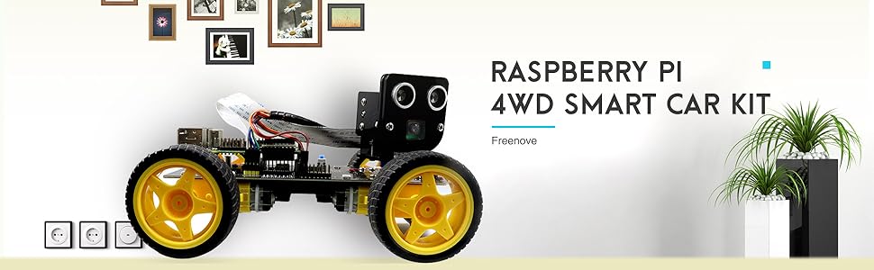 Freenove 4WD Smart Car Kit for Raspberry Pi 4 B 3 B+ B A+, Face ...