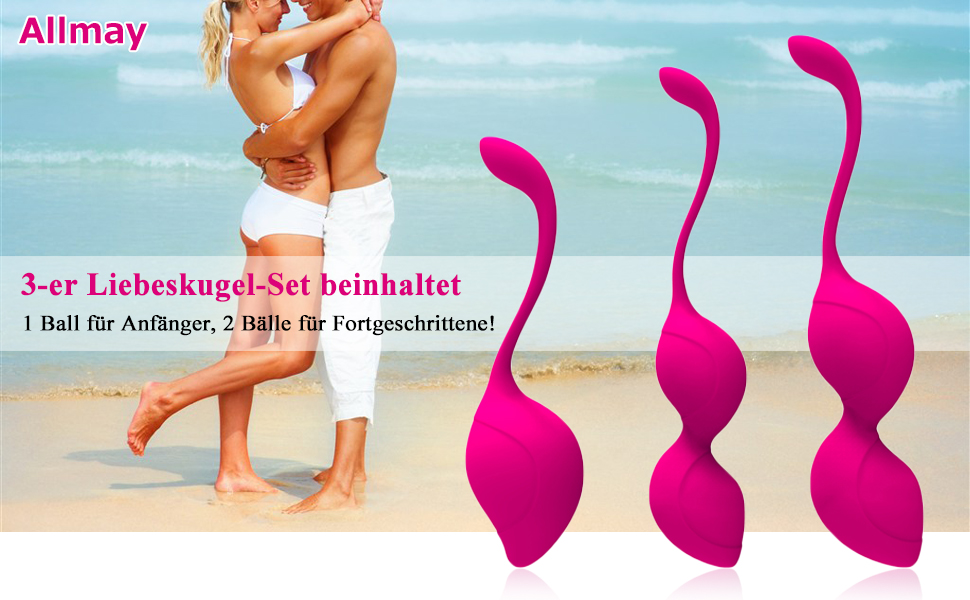 Liebeskugeln Beckenbodentraining, Allmay Medizinische Silikon Kegel Balls, Kugeln Beckenboden ...