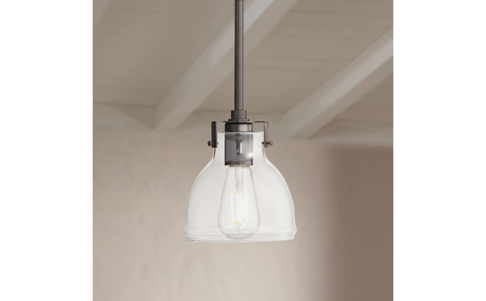 Possini Euro Design Bellis Bronze Brown Mini Pendant Light 6 1/2" Wide ...