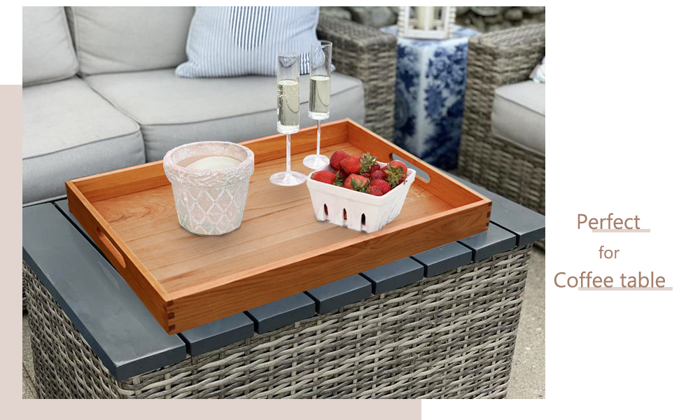 Amazon.com: MAGIGO 22 x 14 Inches Large Rectangle Cherry Wood Ottoman ...