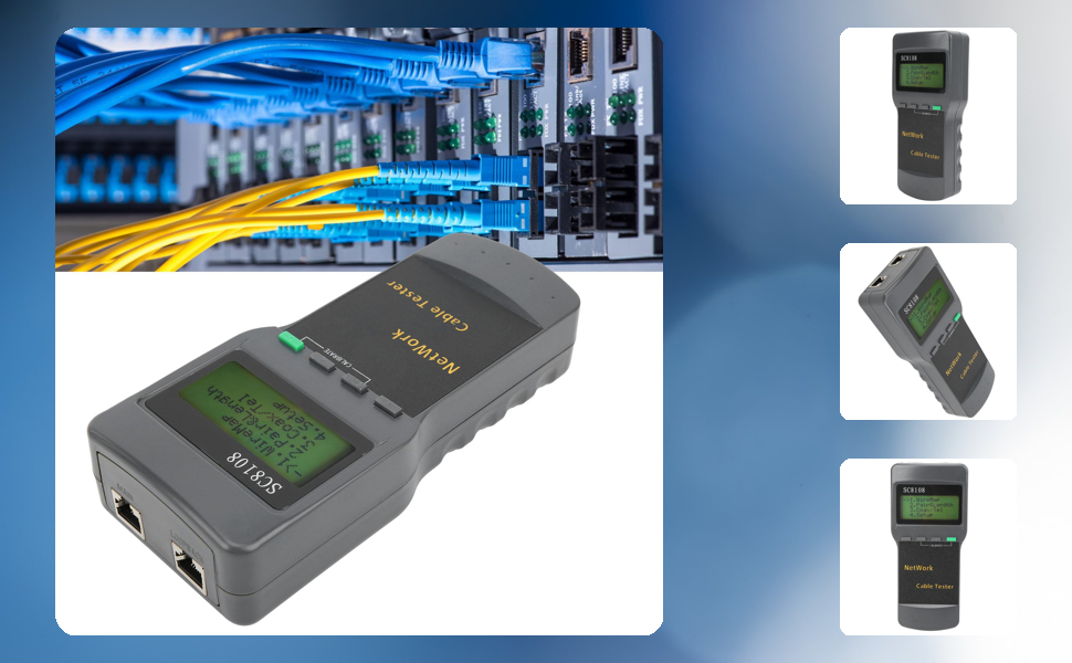 Amazon | Ongwan LANテスター インターネットケーブルチェッカー 5E/6E/RJ45/RJ11/BNC用 インターネット連続性テスター SC-8108 | テスター | 産業 ...