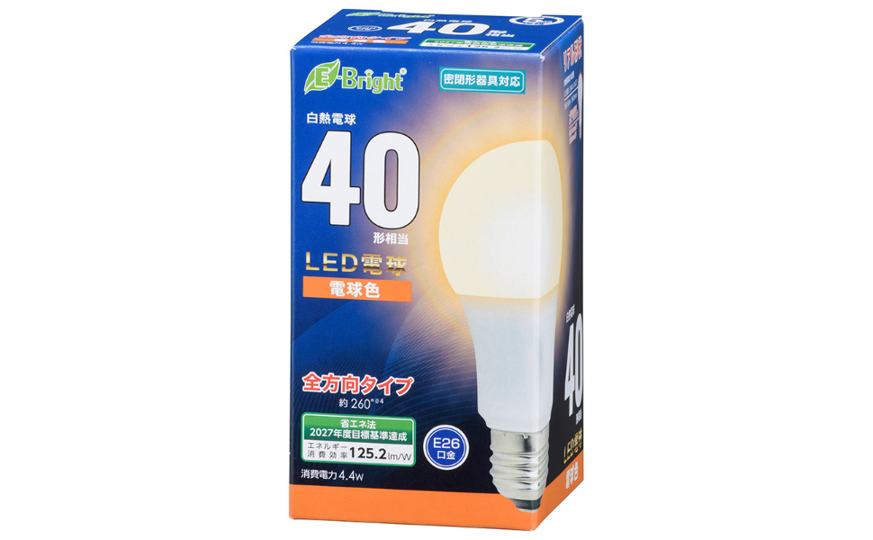 Amazon | オーム電機 LED電球(40形相当/551lm/電球色/E26/全方向配光260°/密閉形器具対応) LDA4L-G AG27 | オーム(OHM) | LED電球 通販