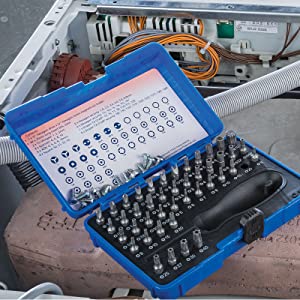 Draper 82398 Magnetic Bit Holder Set (127 Piece), Silver & 82399 Security Screwdriver Bit and ...