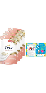 Amazon | Dove(ダヴ) ボディソープ さくら (ボディウォッシュ) 本体+詰め替え用 470g+330g×2個 | Dove | ボディソープ 通販