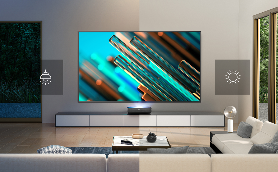 Hisense 120 Inch TV Laser 4K HDR Android TV HDMI 2.1 Pure Color Cinema Experience - 120L9G (2022 ...