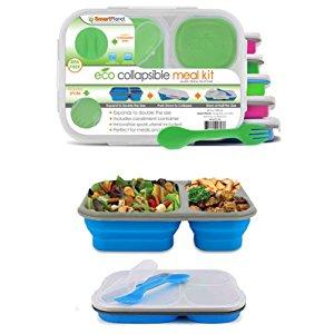 Smart Planet EC-34 Large 3-Compartment Eco Silicone Collapsible Meak ...