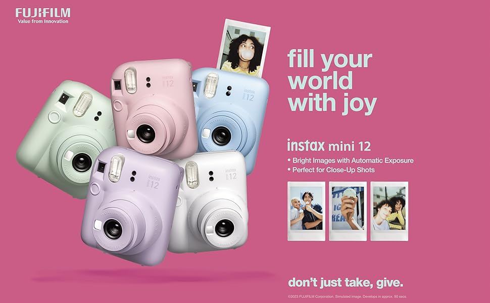 Instax Fujifilm Mini12 Instant Camera Clay White: Instant Cameras: Amazon.com.au