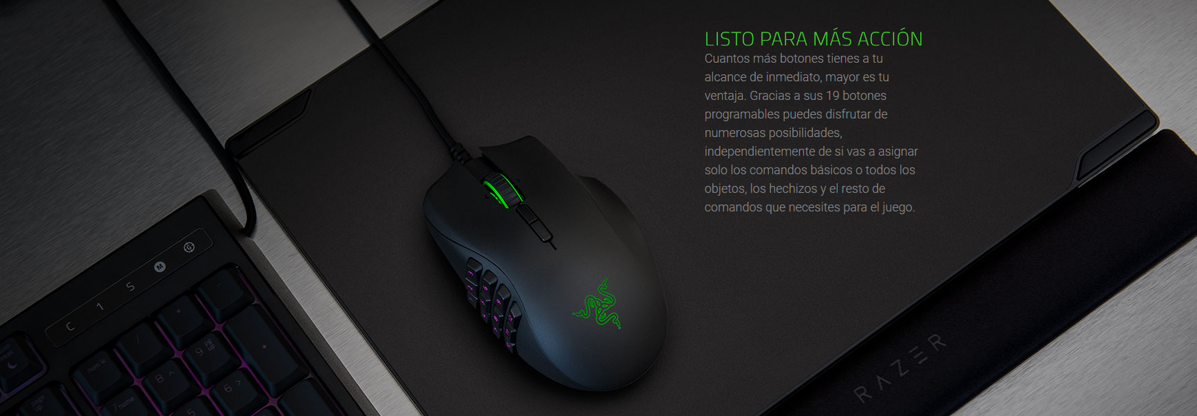 Razer Naga Trinity: True 16,000 5G Optical Sensor - 3 placas laterales ...