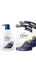 Amazon | Dove(ダヴ) ボディソープ センシティブマイルド (ボディウォッシュ) 本体+詰め替え用 470g+330g×2個 敏感肌 | Dove | ボディソープ 通販