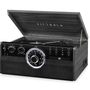 Amazon.com: Victrola Mid Century 6-in-1 Bluetooth Record Player ...