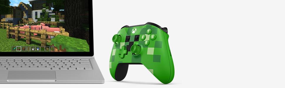 Xbox Wireless Controller - Minecraft Green Limited Edition: Xbox One ...