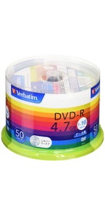 Amazon.co.jp: バーベイタムジャパン(Verbatim Japan) 1回記録用 DVD-R DHR47J50V1 (片面1層/1-16倍速/50枚) シルバー : パソコン・周辺機器