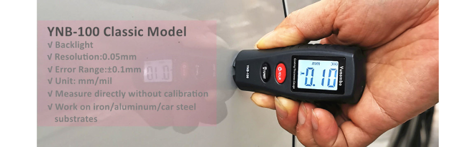 Yunombo YNB-100 Digital Car Paint Thickness Meter Thickness Tester ...