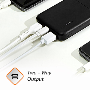 Amazon Basics 10000 mAh Lithium Polymer Power Bank | Dual Input (Type C ...