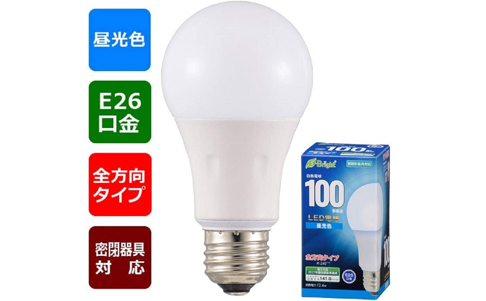 Amazon | オーム(OHM) LED電球 E26 100形相当 昼光色 オーム電機 LDA12D-G AG27 06-4348 | オーム（OHM） | LED電球 通販