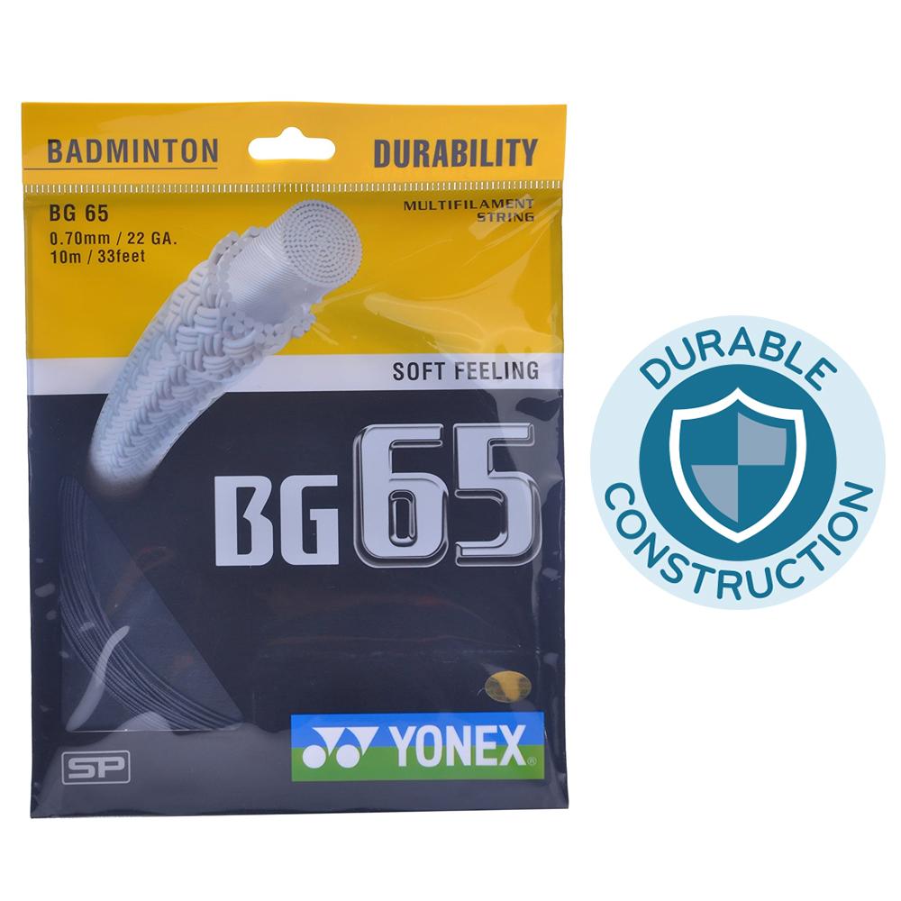 Buy Yonex BG 65 Badminton Strings, 0.70mm (Black) Online at Low Prices ...