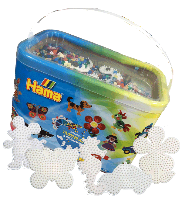 Hama Beads 10,000 Beads and 5 Pegboards Tub: Amazon.co.uk: Toys & Games