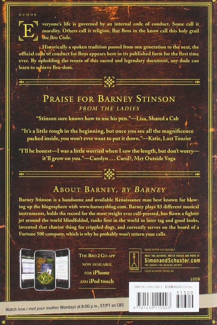The Bro Code: Stinson, Barney: 9781439110003: Books - Amazon.ca