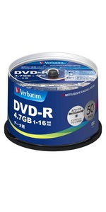 Amazon.co.jp: バーベイタムジャパン(Verbatim Japan) 1回記録用 DVD-R DHR47J50V1 (片面1層/1-16倍速/50枚) シルバー : パソコン・周辺機器
