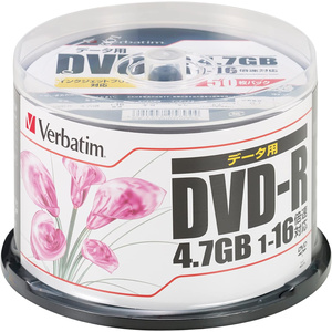 Amazon.co.jp: 三菱ケミカルメディア(Mitsubishi Chemical Media) データ用DVD-R 1回記録用 4.7GB 1-16倍速 50枚50P IJ対応 ...
