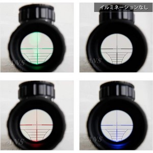 Amazon | ANS Optical ショートスコープ 4x32s EGB 赤緑青 4倍固定 バトラーキャップ ワンピースマウント キルフラッシュ付 sc-012-E14 | モデルガン ...