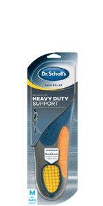 Dr. Scholl's Heavy Duty Support Insole Orthotics, Big & Tall, 200lbs+, Wide Feet, Shock ...