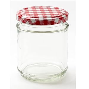 Nutley's 190ml Round Glass Jar with Screw-Top Lid - Red Gingham (Pack of 6) : Amazon.co.uk: Home ...