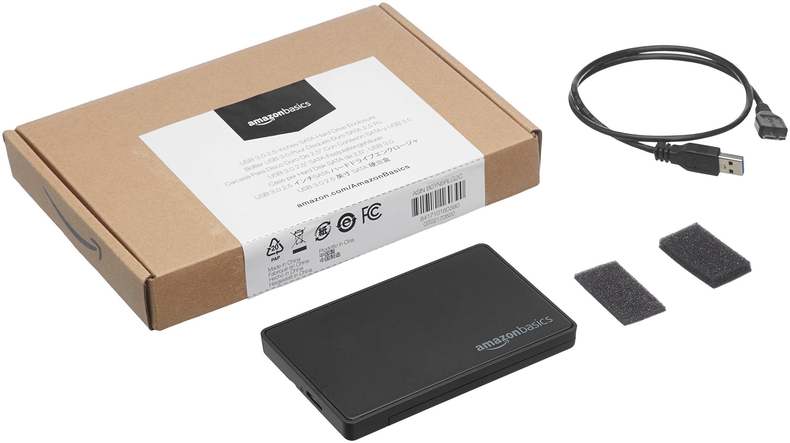 AmazonBasics 2.5-inches SATA HDD or SSD Hard Drive Enclosure - USB 3.0: Amazon.ca: Computers ...