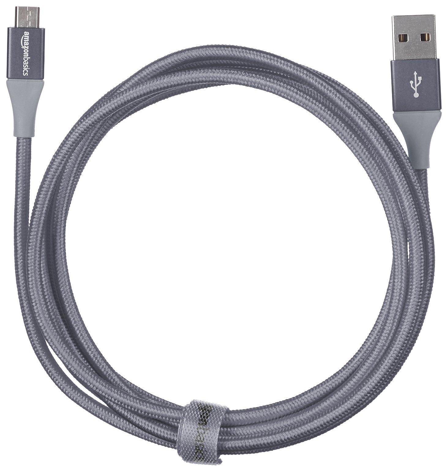 Amazon.com: AmazonBasics Double Braided Nylon USB 2.0 A to Micro B ...