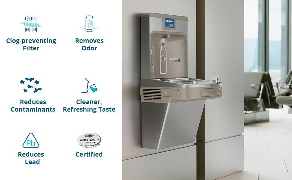 Amazon.com: Elkay LZS8WSLP Bottle Filling Station (Light Gray Granite) Bundle with Replacement ...