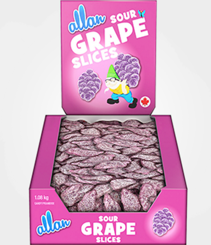 ALLAN Gummy Candy, Sour Grape, 1080 Gram: Amazon.ca: Grocery