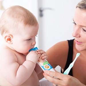 Brush-Baby Teething Toothpaste for Babies and Toddlers, Stage 2-Teething, 0-2 years, With ...
