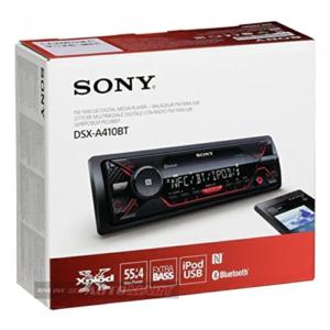 Sony Car Stereo DSX-A410BT Digital Media Receiver with NFC, Bluetooth, USB, AUX, FM (Black), PRE ...