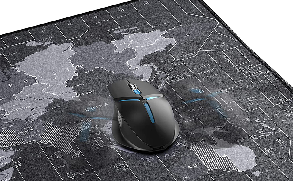 WESAPPINC World Map Gaming Mouse Pad with Stitched Edges Non-Slip ...