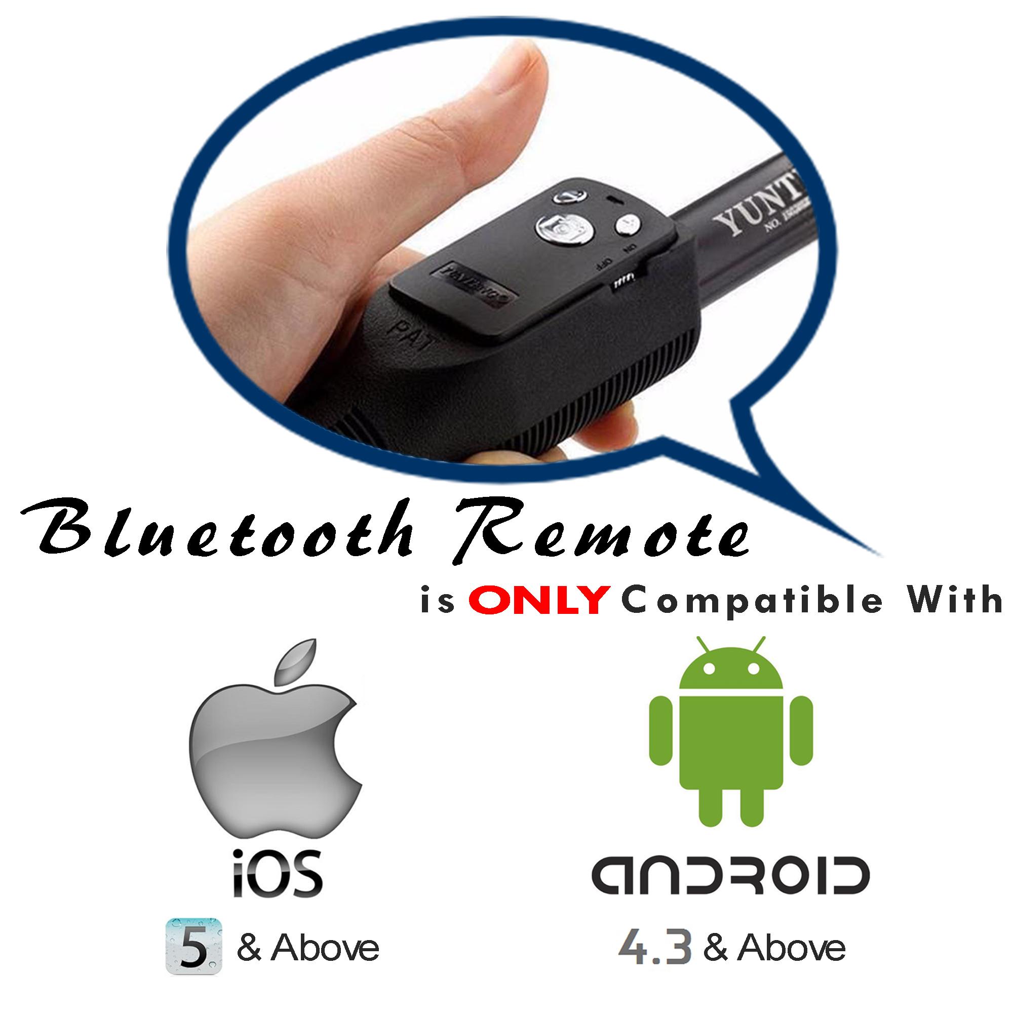 Yunteng YT 1288 Bluetooth Selfie Stick - Black, with Remote - ido.lk