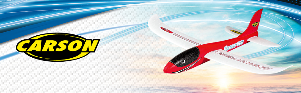 CARSON 500504013 - Wurfgleiter Airshot 490 rot, Wurfgleiter, 100 % flugfertig, Segelflugzeug zum ...