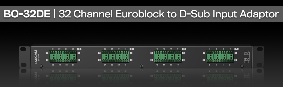 Tascam Caja de separación de entrada Euroblock a D-Sub de 32 canales para instalaciones ...