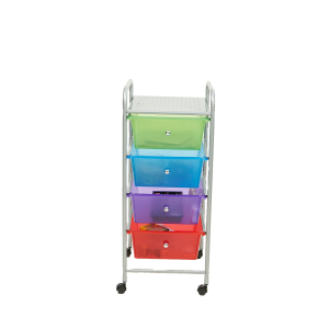 Mind Reader Elevate Collection, 4-Tier, 4-Drawer Mobile Utility Cart ...
