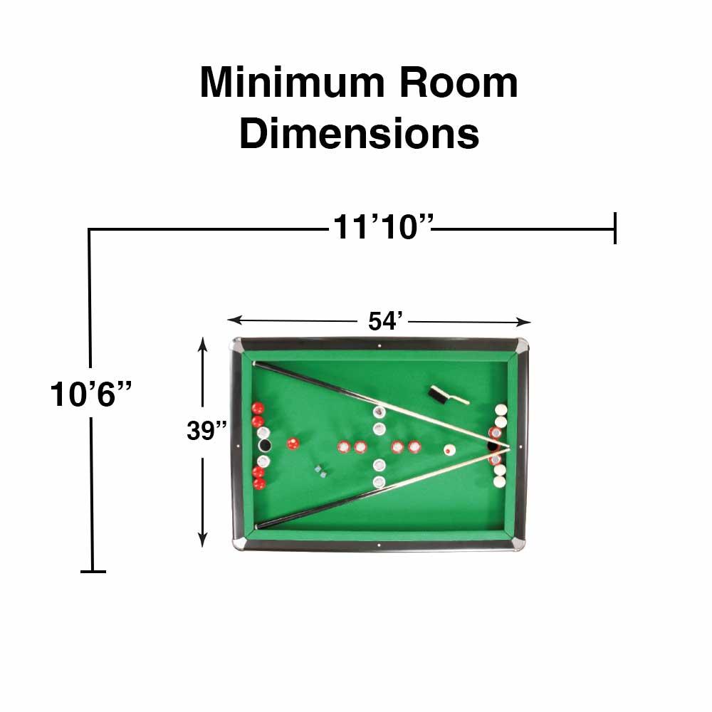 Renegade 54-in Slate Bumper Pool Table for Family Game Rooms with Green ...