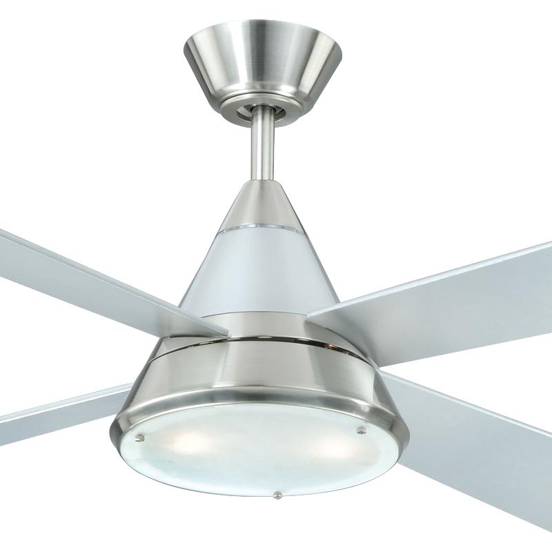 Low Energy Ceiling Fan Cosmos Satin Nickel 52” with Light and Remote ...