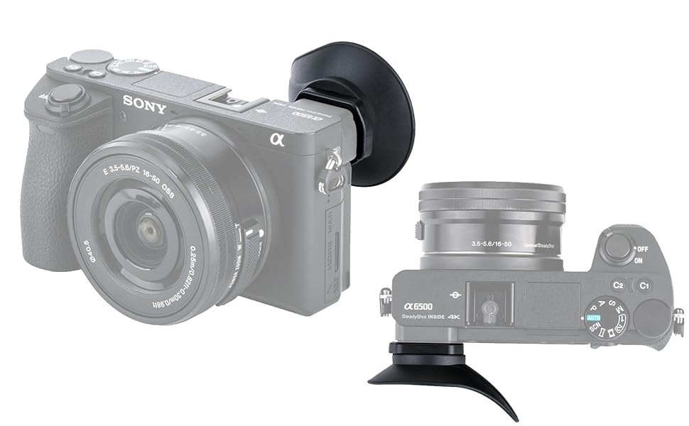 Amazon.com: Fotasy ES-A6500 M Oval Shape Ergonomic Soft Silicone 360" Rotatable Camera Eyecup ...