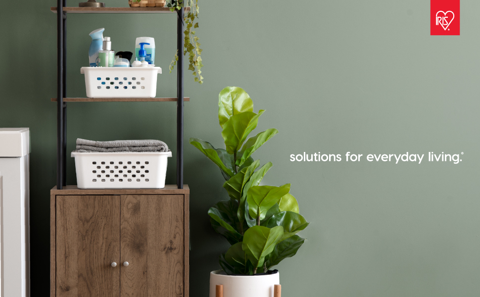 Amazon.com: IRIS USA Plastic Storage Basket, 12-Pack, Small, Shelf ...