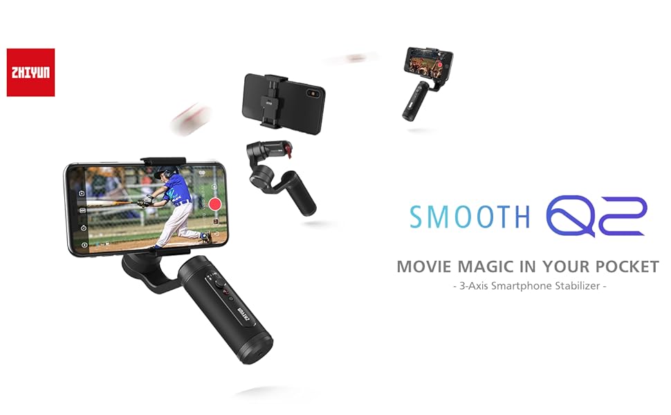 Zhiyun-Tech Smooth Q2 3-Axis Handheld Gimbal (with 2 Years ZHIYUN India Official Warranty) for ...