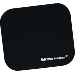 Fellowes Microban Ultra Thin Mouse Pad, 8" x 9", Black, One Size ...