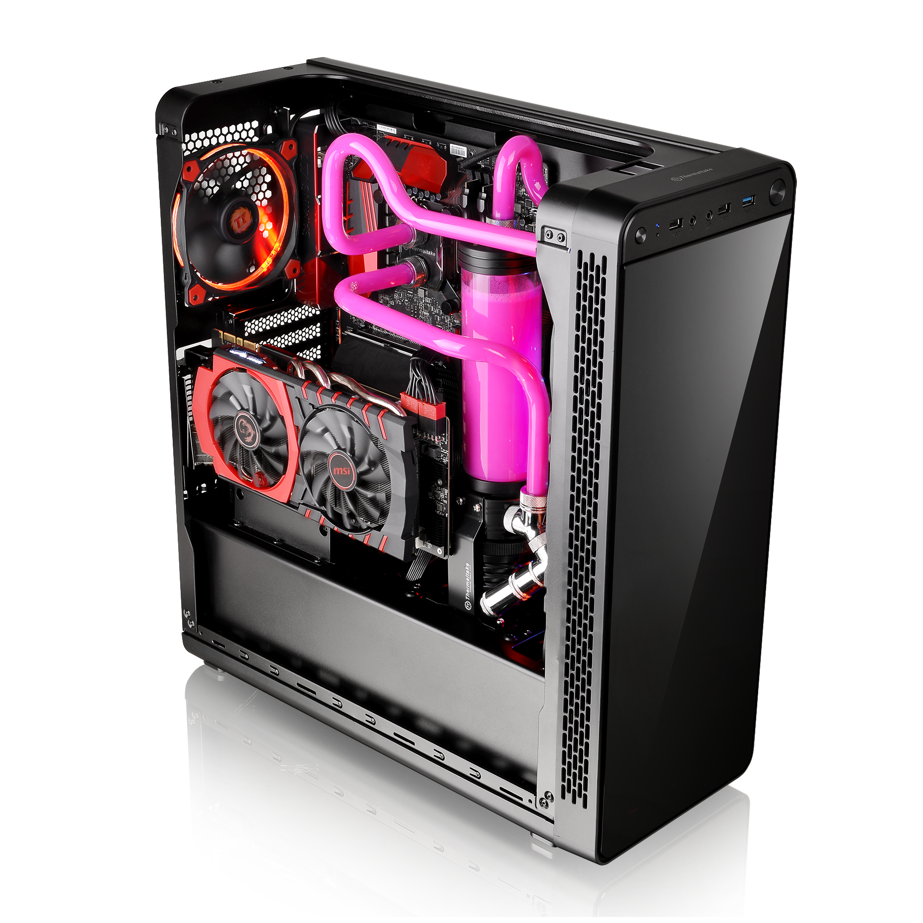 Thermaltake View 27 Snow Edition Gull Wing Window SPCC ATX Mid Tower Tt ...