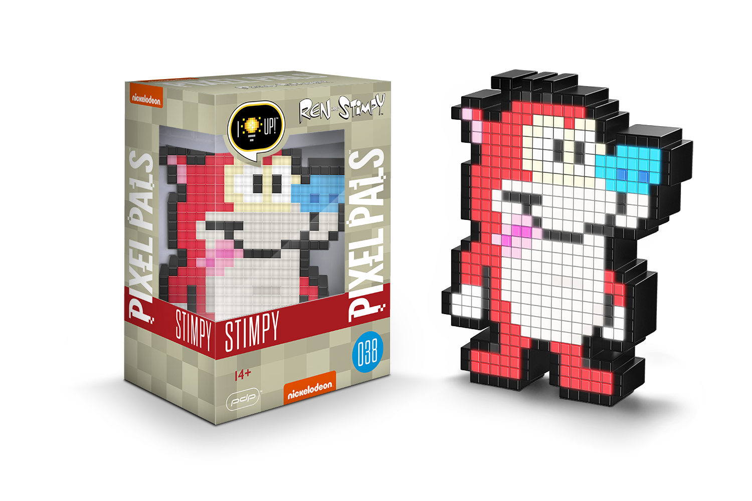 Amazon.com: PDP Pixel Pals Ren & Stimpy Stimpy Collectible Lighted ...