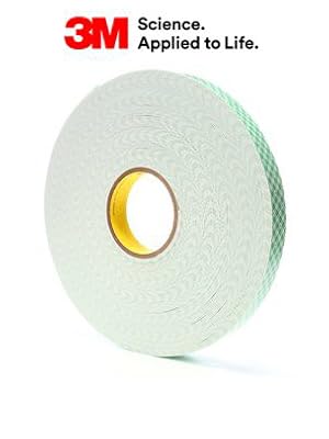 3M 4016 Natural Polyurethane Double Coated Foam Tape, 0.25" width x 5yd length (1 roll) : Amazon ...