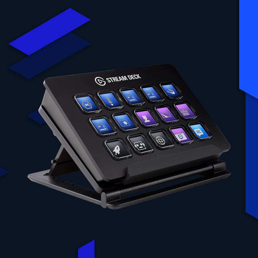 Elgato Stream Deck - Live Content Creation Controller with 15 customizable LCD keys, adjustable ...