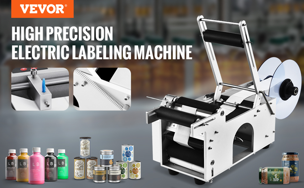 Amazon.com : VEVOR Semi-Automatic Round Labeling Machine, 20-50pcs/min ...
